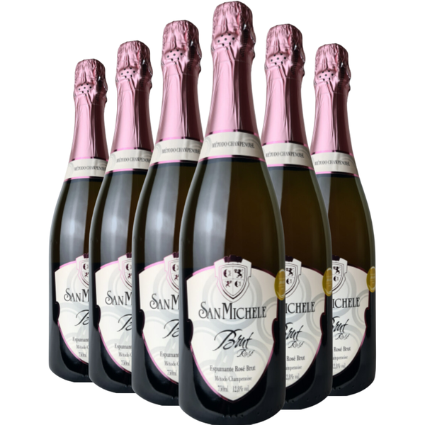 Kit 6 Espumante San Michele Brut Rosé 750 ml - Di Pietro Vinhos
